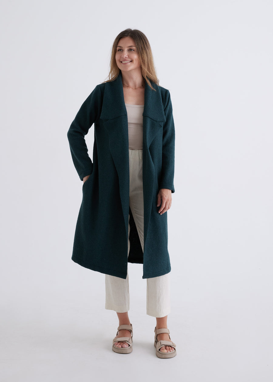 Emily Coat in Teal – Devina Louise