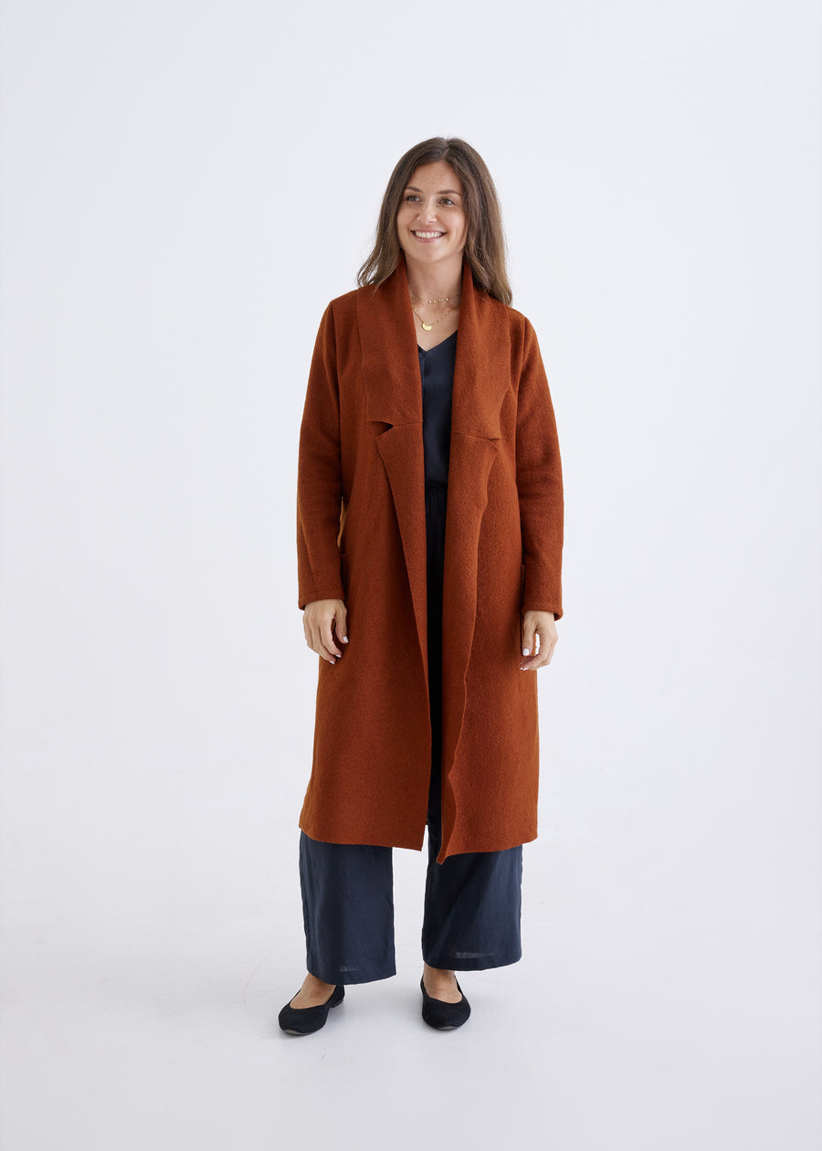 Belinda Coat in Rust – Devina Louise
